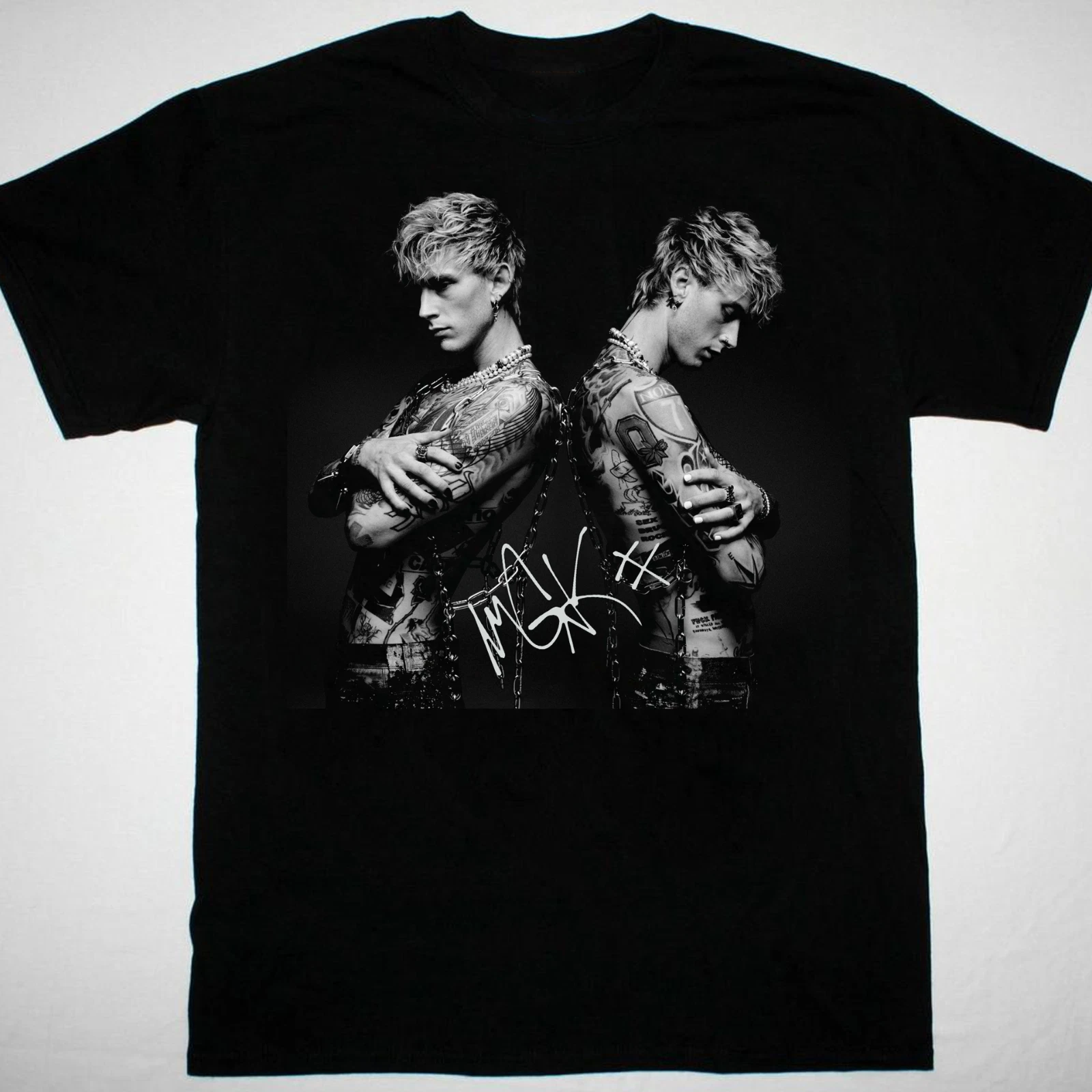 Machine Gun Kelly poster Signed T-shirt Black, Machine Gun Kelly poster ...