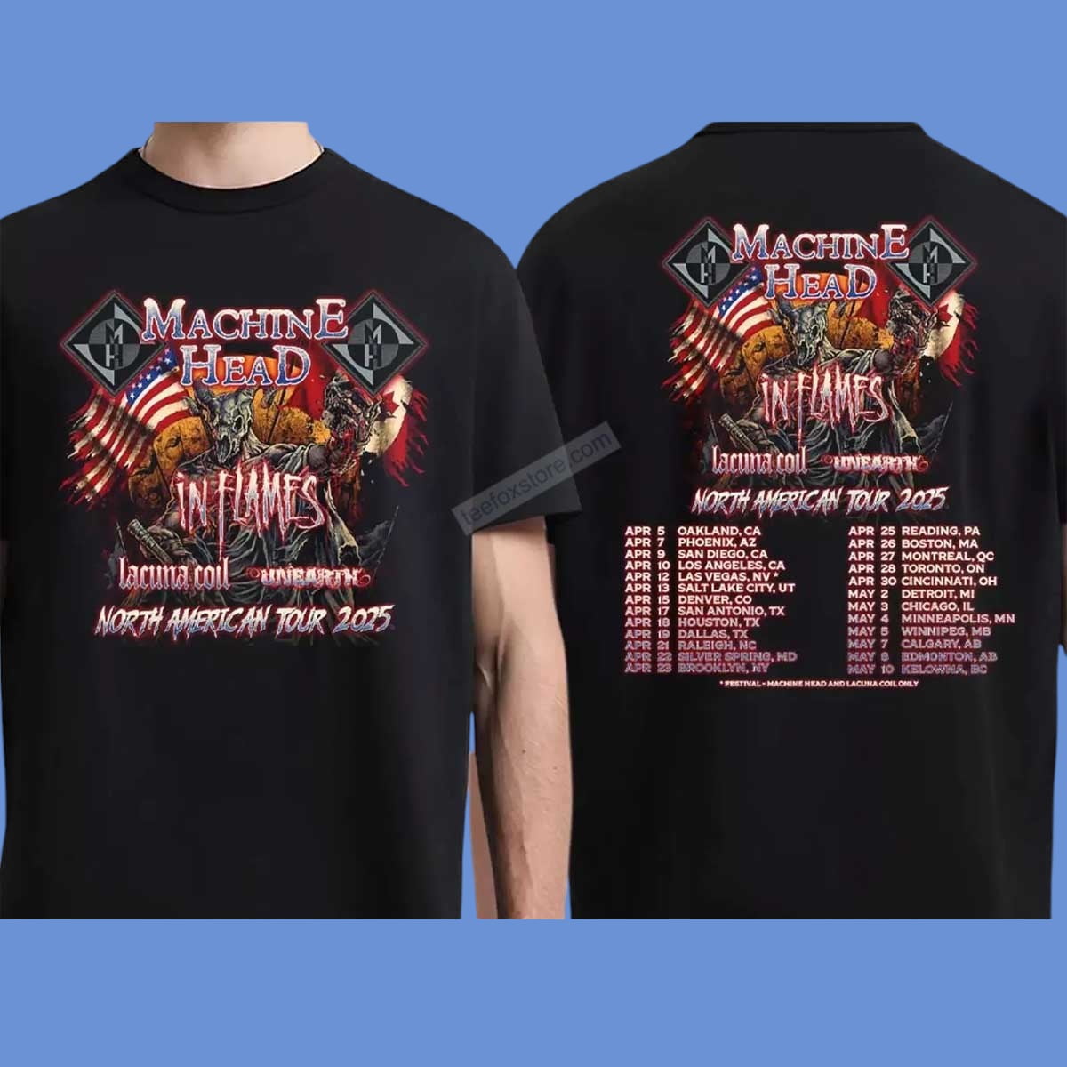 Machine Head North American Tour 2025 Concert Graphic Shirt - Walmart.com