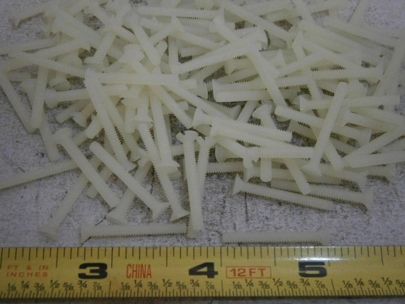 Machine Screws #4/40 X 1 Long Slotted Flat Head Nylon Lot Of 100 #5673 ...