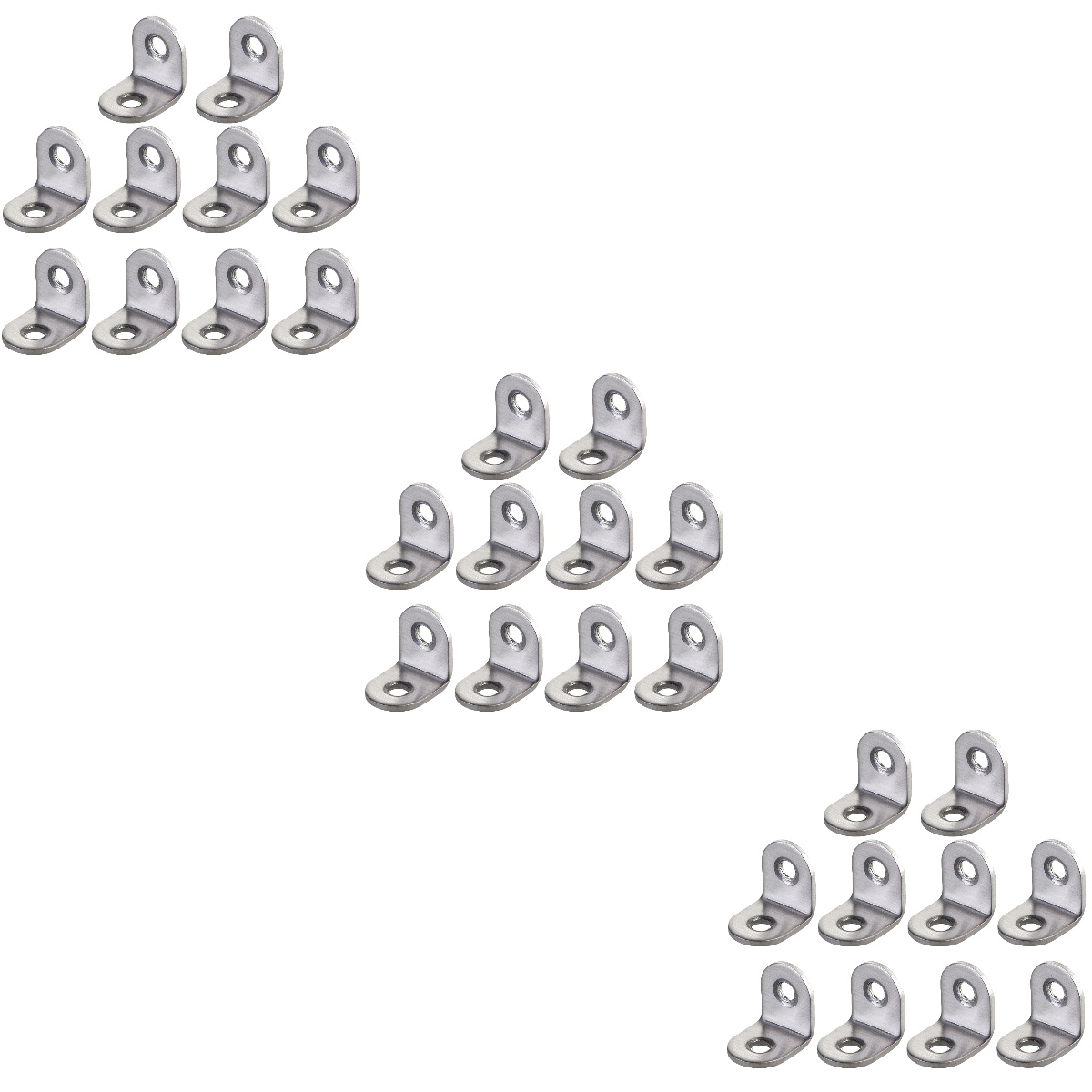 Machine Screws Sewer Angle Bracket Silver Shape 20mm Metal Brackets