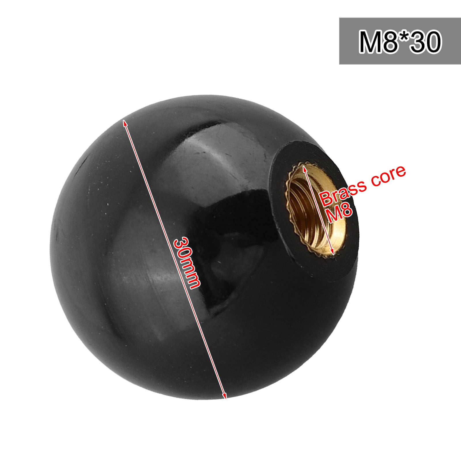 Machine Tool Handle Ball Nuts Bakelite Ball Brass Core Handle Head Thread Ball Nut Knob Machine ...