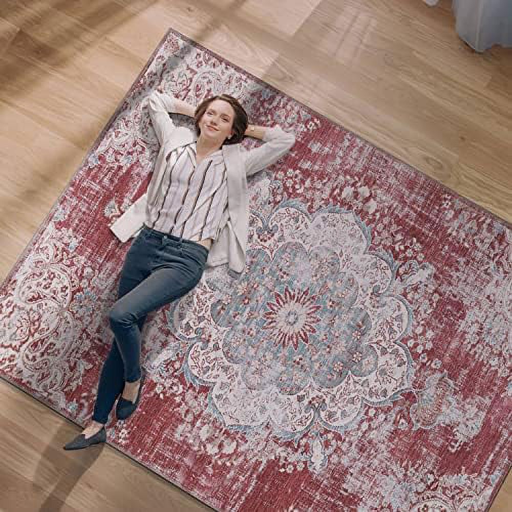 Machine Washable Area Rugs with Non Anti- Backing for Living Room ...