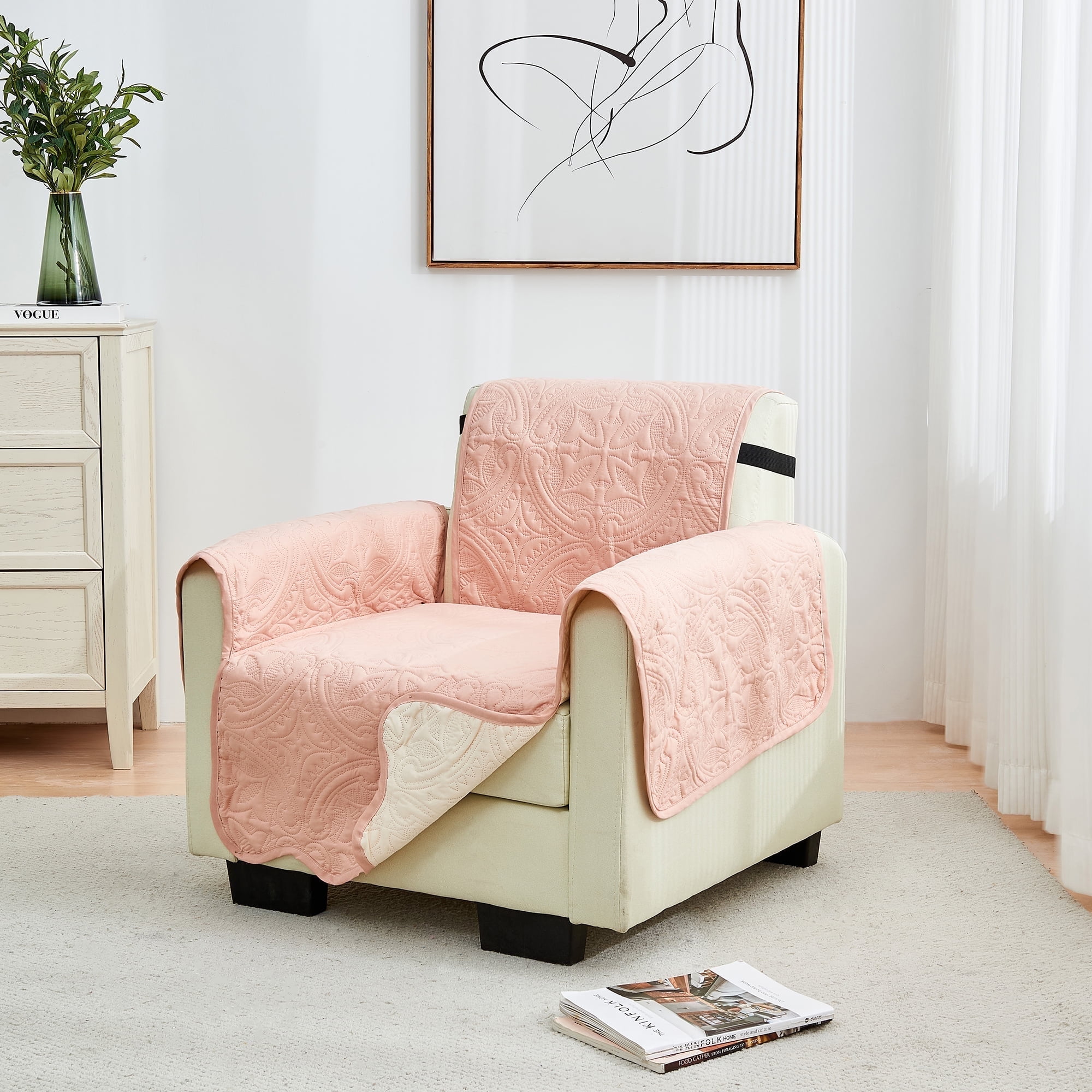 Machine Washable Couch Cover Reversible Quilted Furniture Protector ...