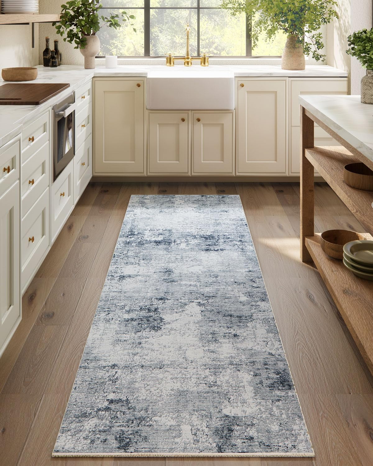 Machine Washable Kitchen Runner Rug: 2'6"x8' Hallway Runner Rug Stain ...