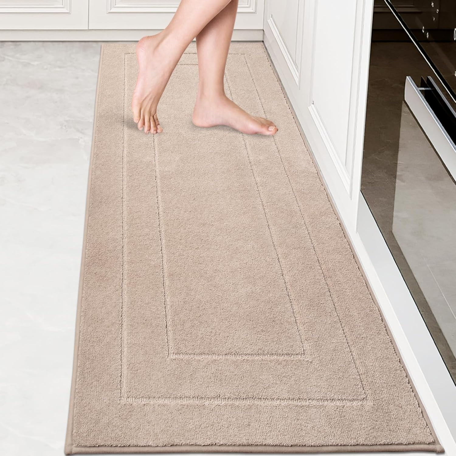 Machine Washable Kitchen Runner Rug 24" X 70", Non-Slip/Skid Hallway ...