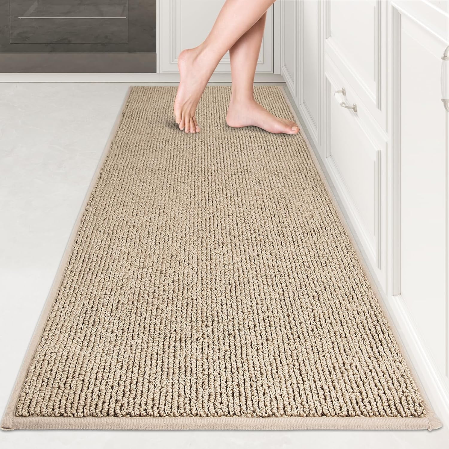 Machine Washable Kitchen Runner Rug 2ft x 6ft, Non-Slip/Skid Hallway ...