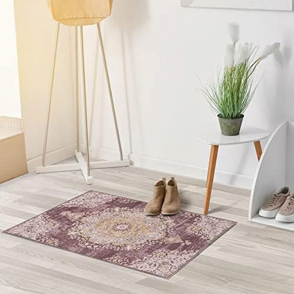 Machine Washable Rug with Non Slip - Anti-Slip Backing for Distressed ...