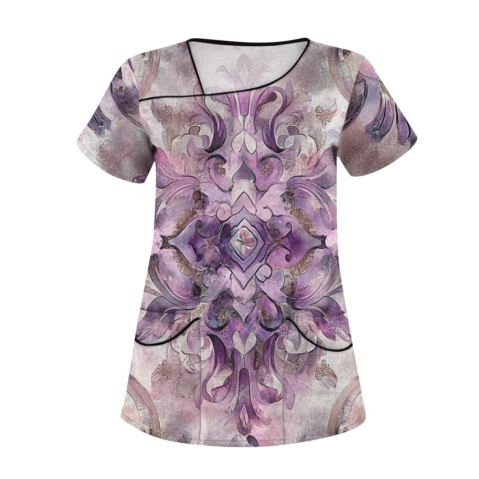 Machine Washable Stretch Scrub Uniforms, Scrubs For Women Set Printed ...