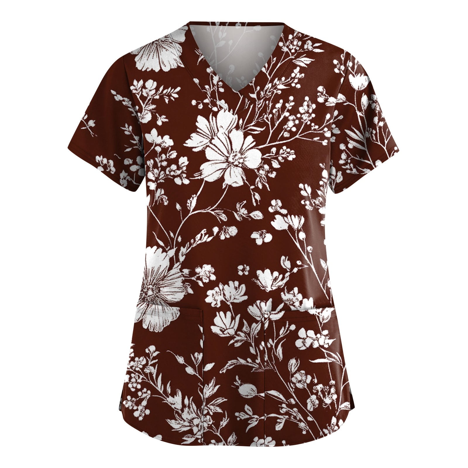 Machine Washable -Style Scrubs, Colourful Floral Print Medical Uniforms ...