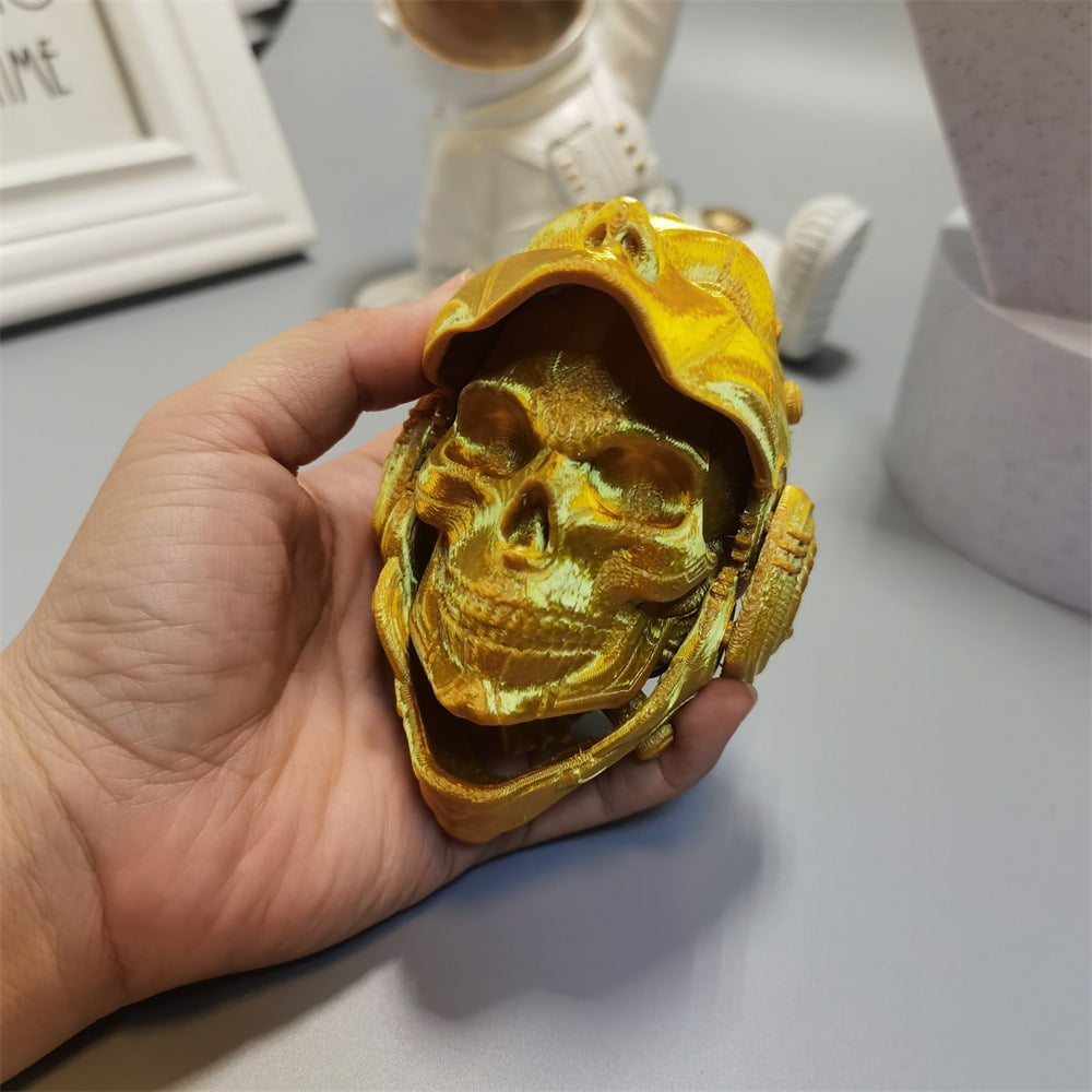 Machined 3D Printing Mask Model Pla Flip Skull Mask Model Action Doll ...