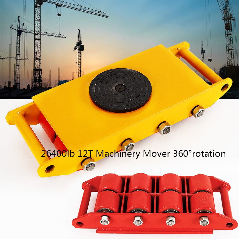 Machinery Mover PU Cast Steel Machine Skate Dolly Mover 5T-12 Ton 360 ...