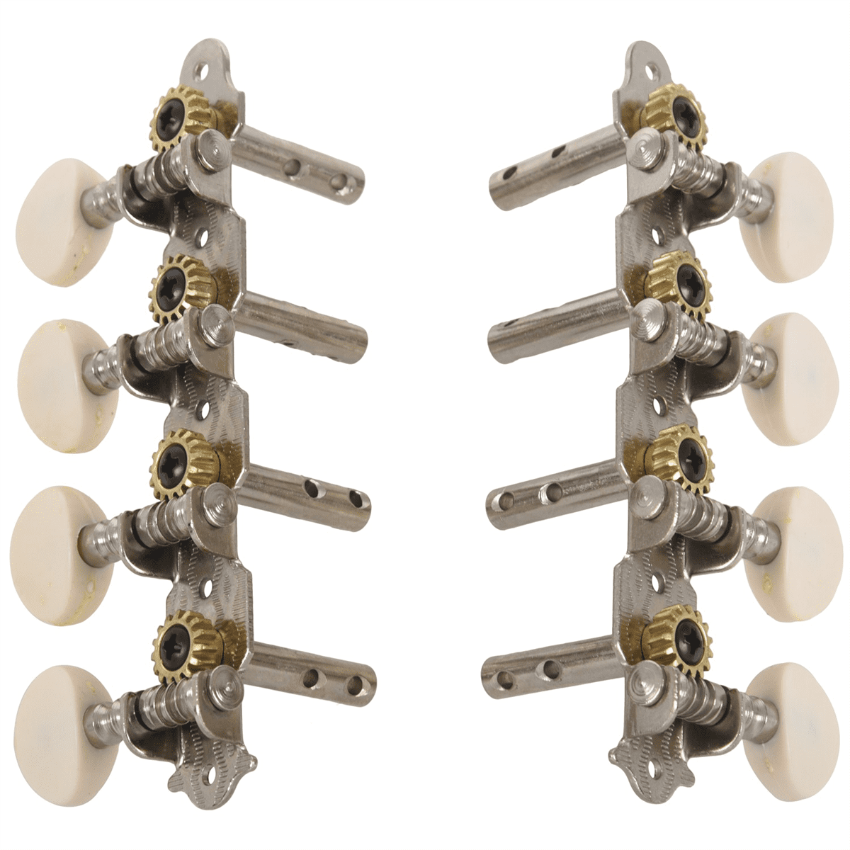 Machines Tuners Pegs Tuning Key with White Pearl Knobs 4L+4R for ...