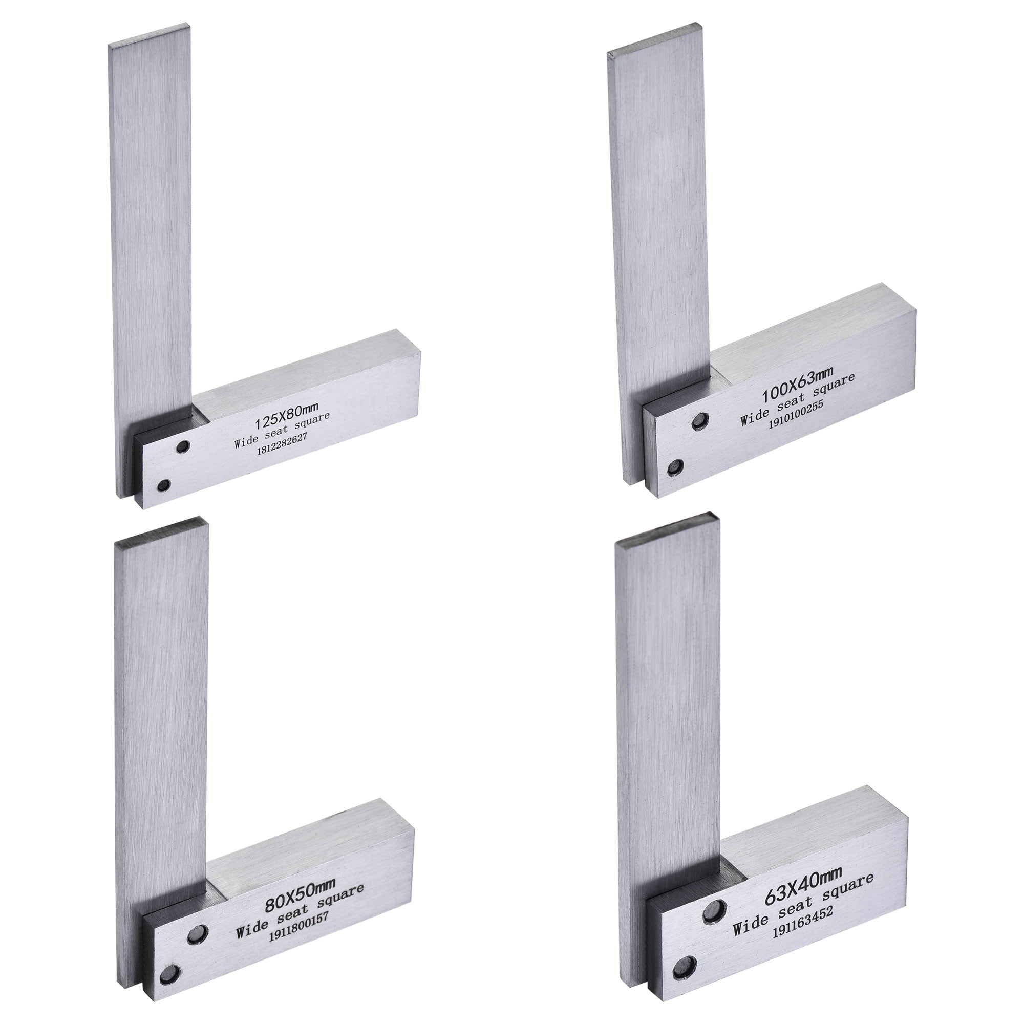 Machinist Square Set 2.5 / 3.15 / 4 / 5 inch (63/80/100/125mm),Try ...