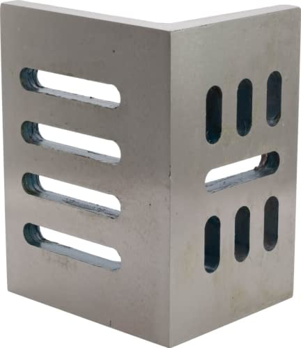 Machinist's Slotted Webbed Angle Plate, Cast Iron, 6" × 5" × 4 1/2 ...
