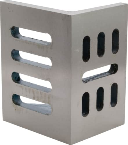 Machinist's Slotted Webbed Angle Plate, Cast Iron, 7" × 5 1/2" × 4 1/2 ...