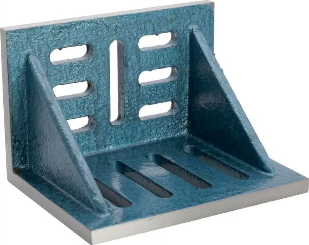 Machinist's Slotted Webbed Angle Plate, Cast Iron, 9" × 7" × 6 ...