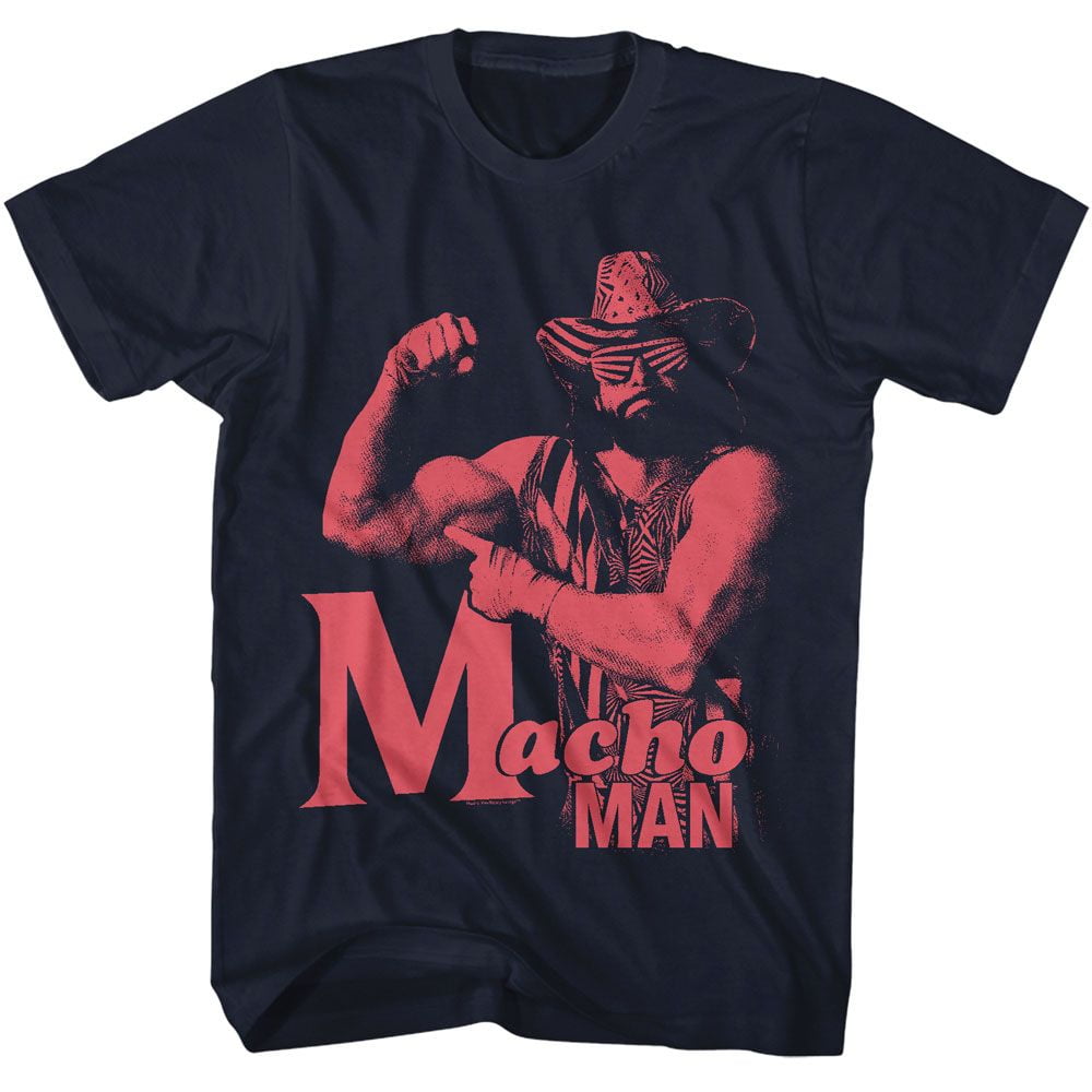 Macho Man 1C Navy Adult T-Shirt 4Xlt - Walmart.com