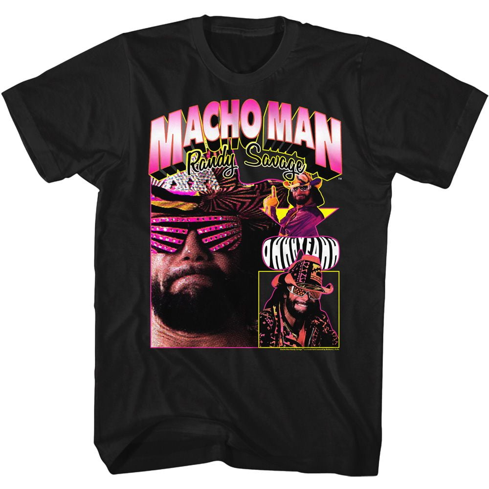 Macho Man Macho Collage Black Adult T-Shirt - Walmart.com