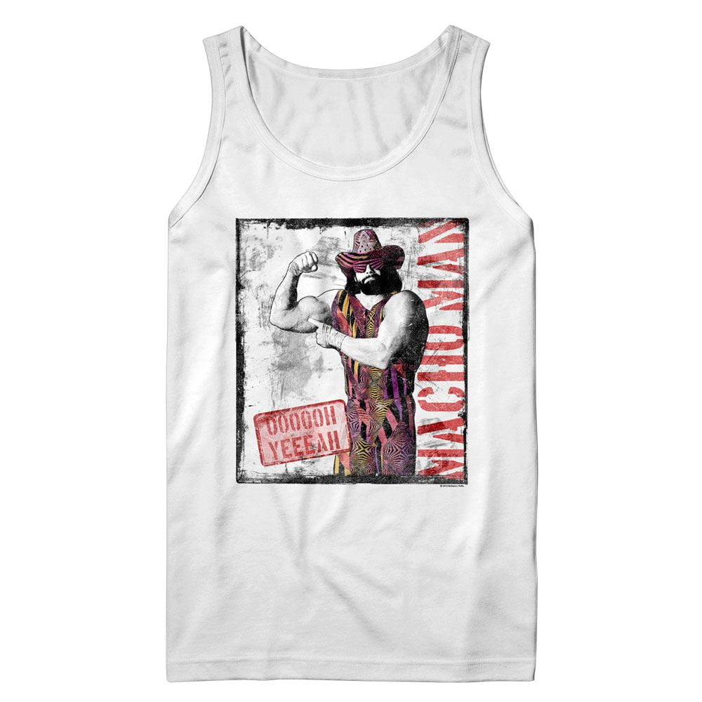 Macho Man Ooooh Yeeeah White Adult Tank Top - Walmart.com