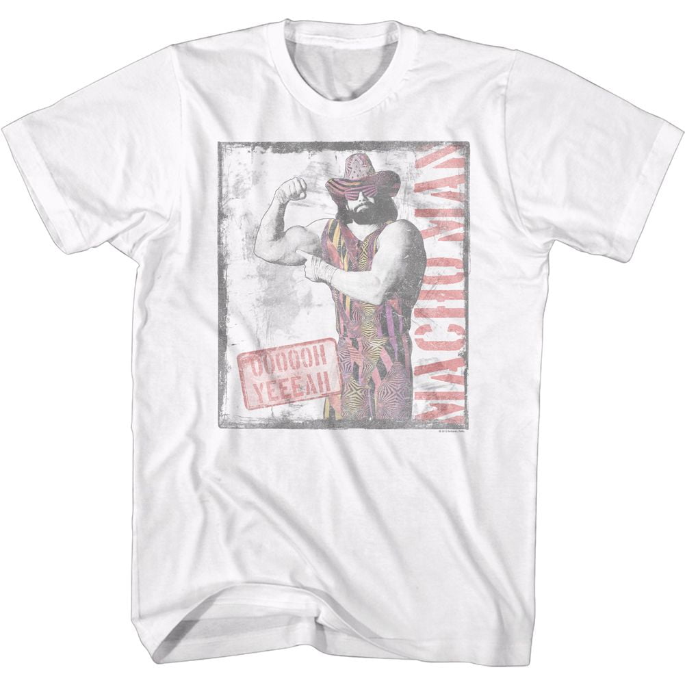 Macho Man Ooooh Yeeeeah White Adult T-Shirt 6Xl - Walmart.com