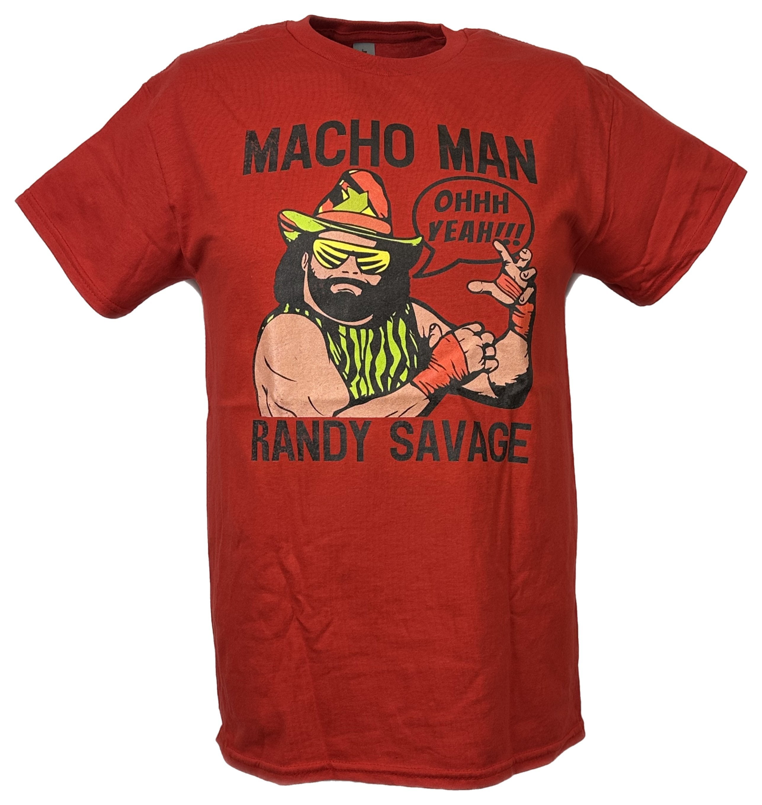 Macho Man Randy Savage Cartoon Ohhh Yeah Mens Red T-shirt - Walmart.com