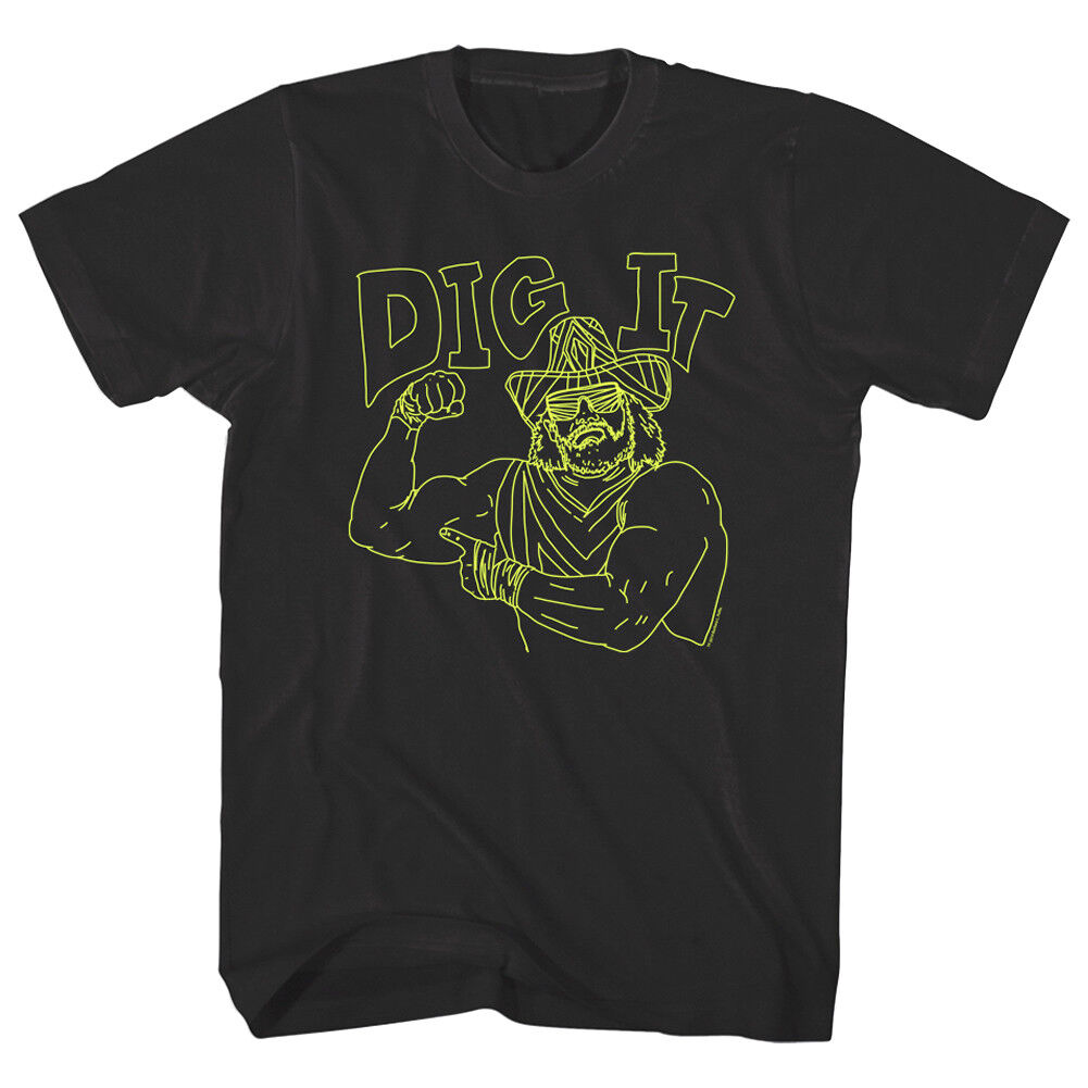 Macho Man Randy Savage Dig it Sketch Men's T Shirt Wrestling Federation ...