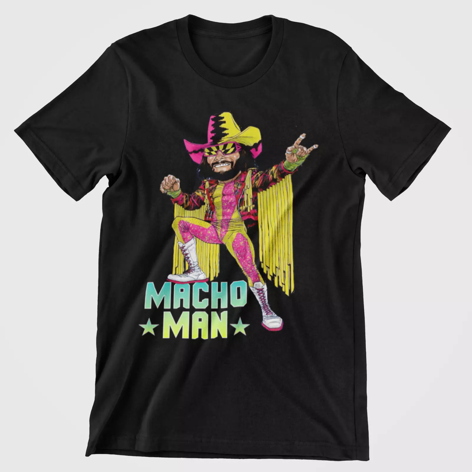 Macho Man Randy Savage King WWF WWE Vintage VTG Premium Blend Graphic T ...