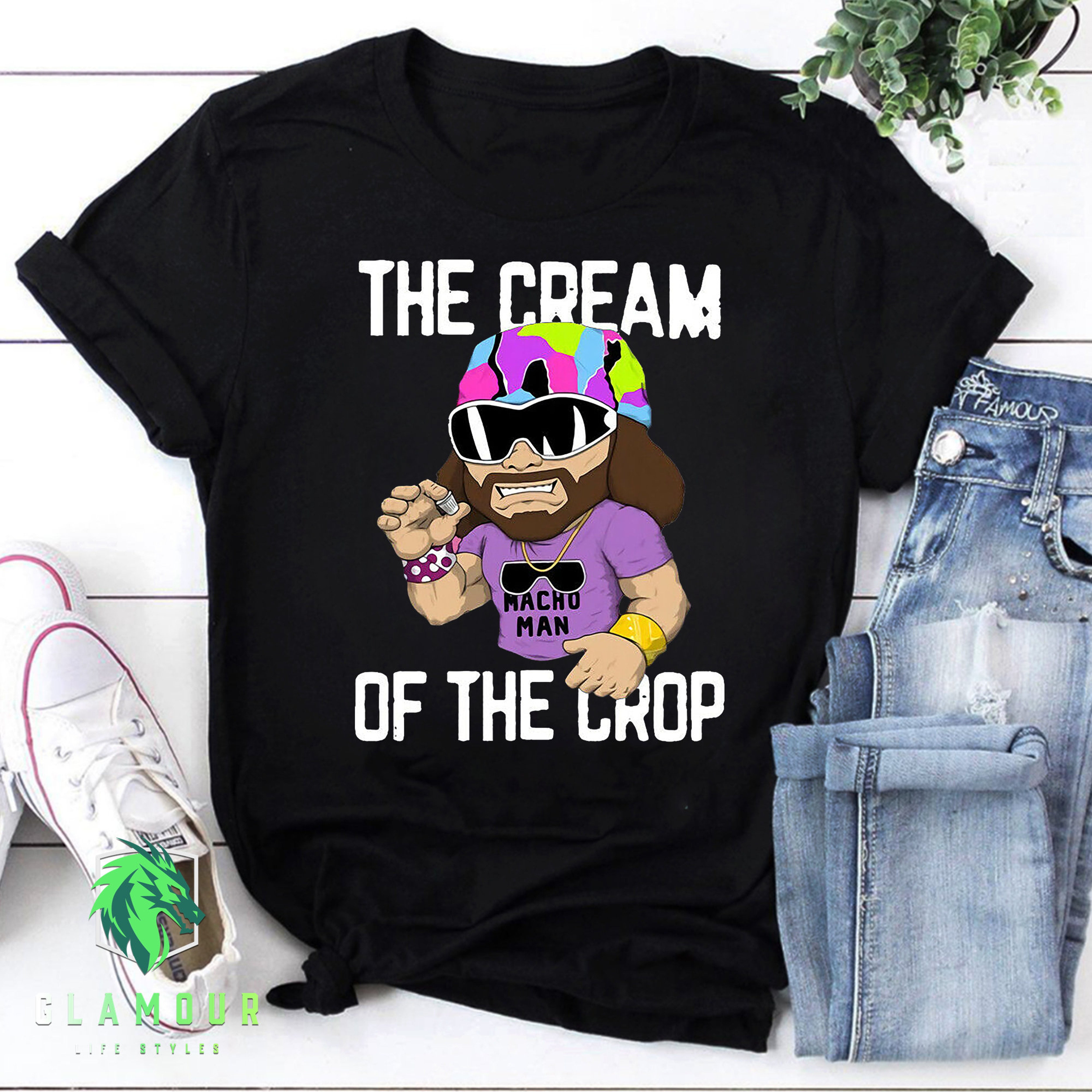 Macho Man Savage The Cream of The Crop Wrestling Funny Vintage T-Shirt ...