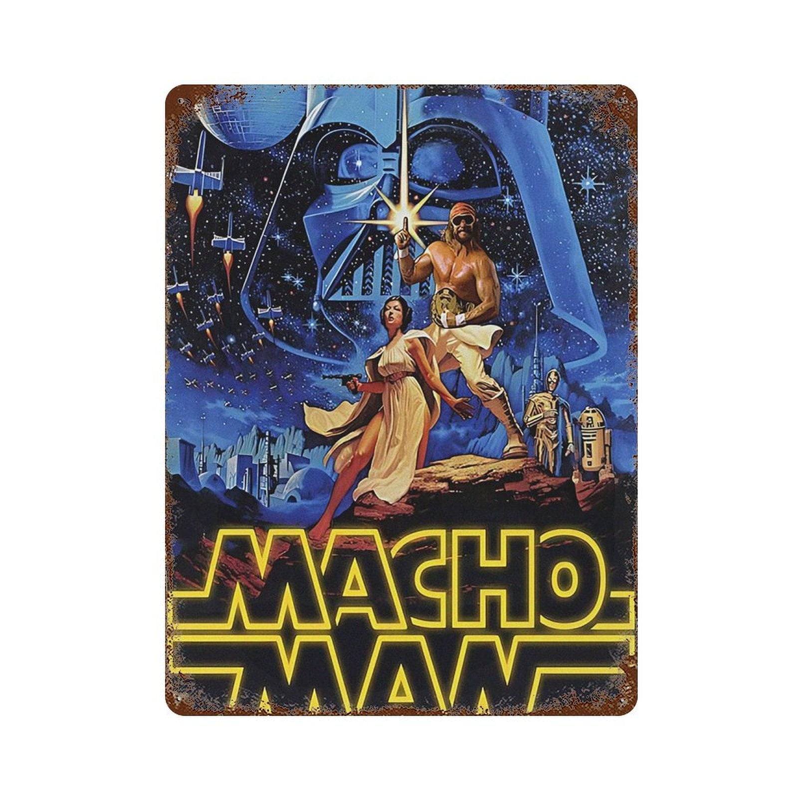 Macho Man Tin Metal Decorative Wall Paintings - Vintage Artwork for ...