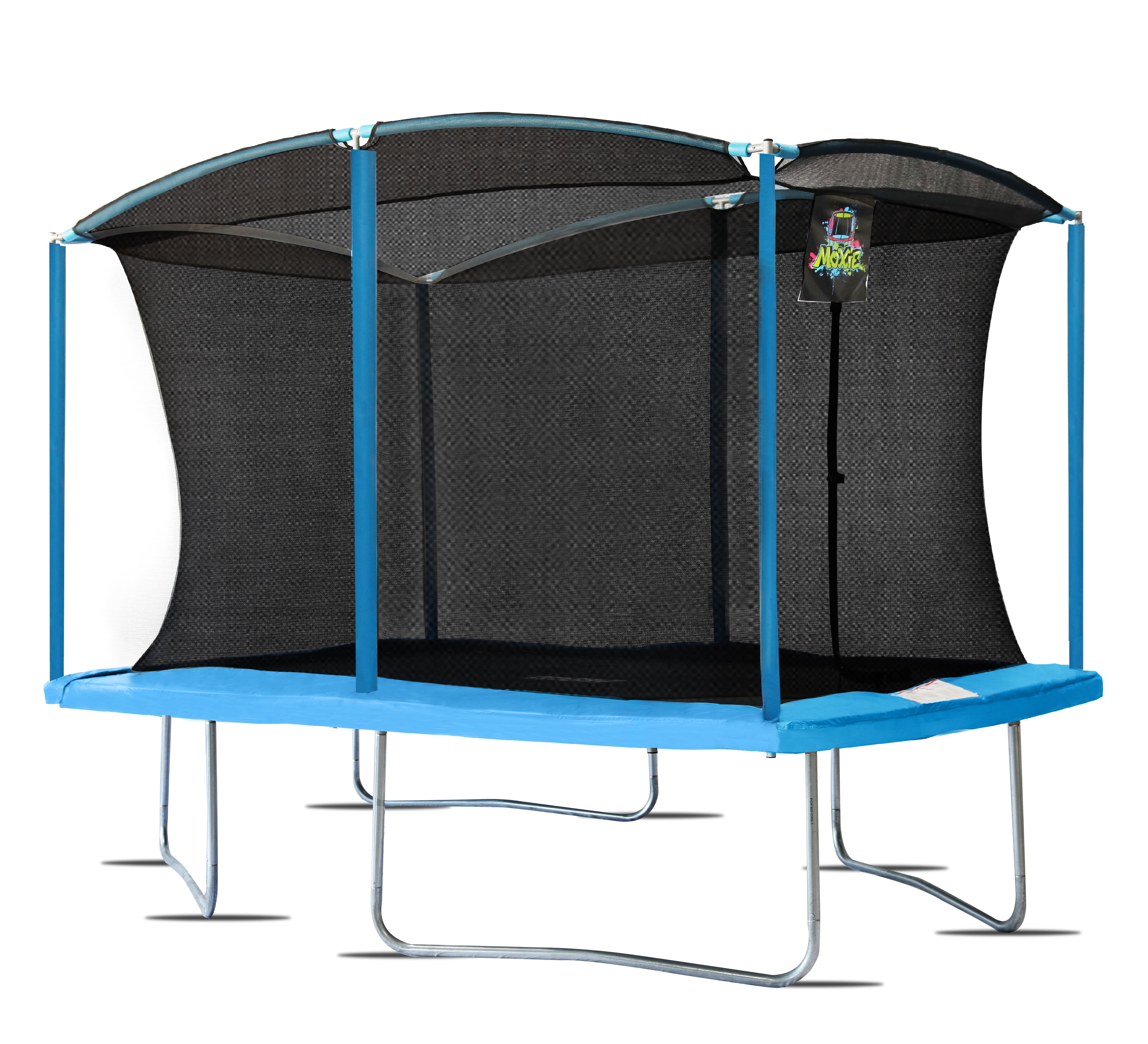 Machrus Moxie 8 x 12 FT Rectangular Outdoor Trampoline Set with Premium ...
