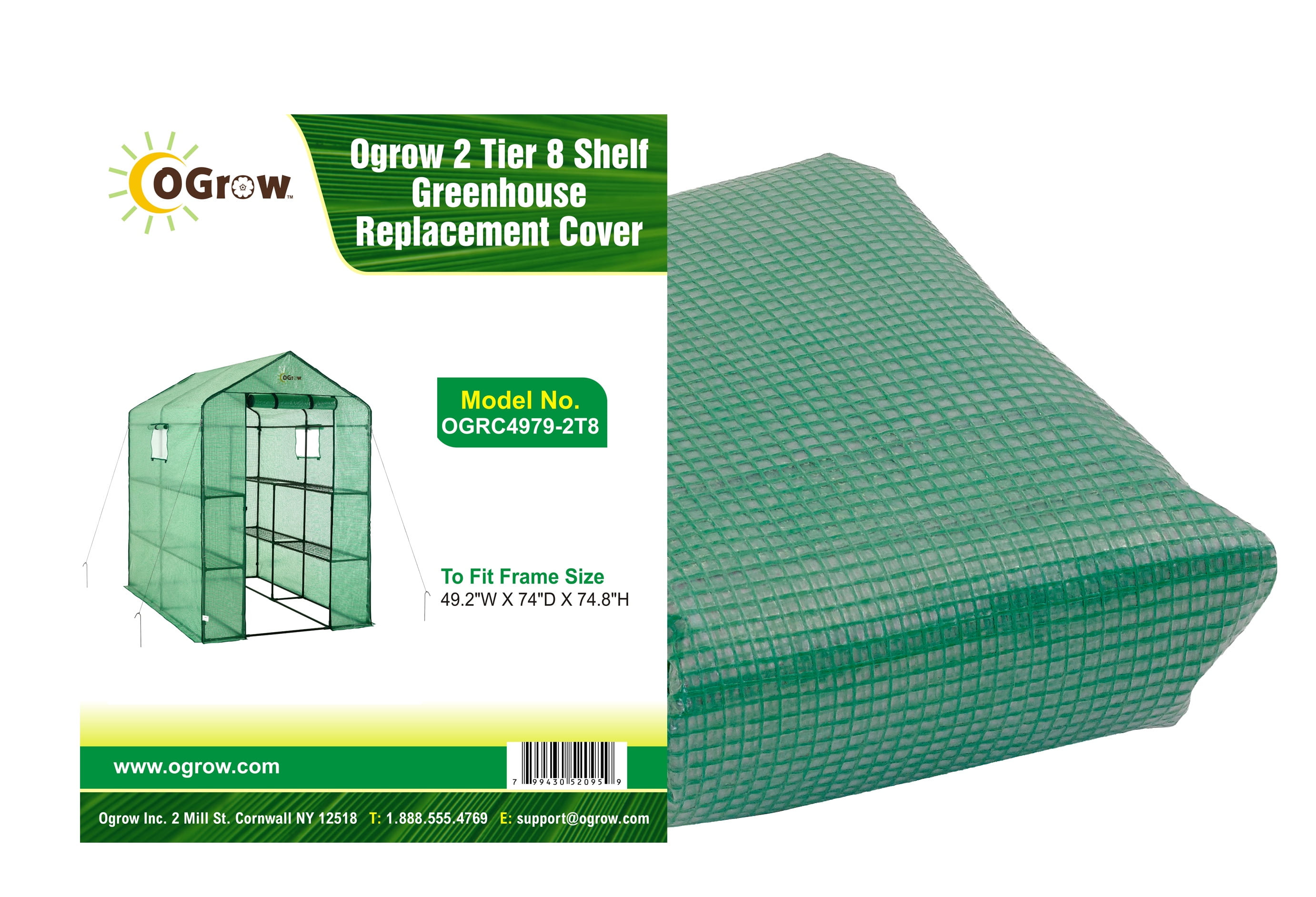 Free Shipping! Machrus Ogrow Premium PE Greenhouse Replacement Cover ...
