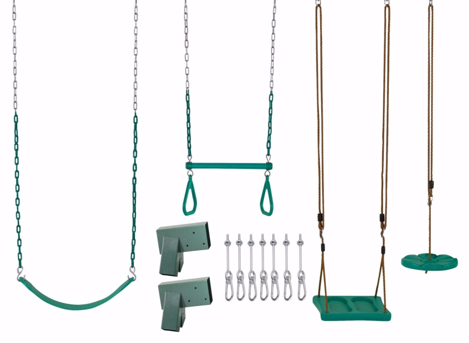 Machrus Swingan DIY Swing Set Kit - With Belt Swing, Trapeze Bar, Disc ...
