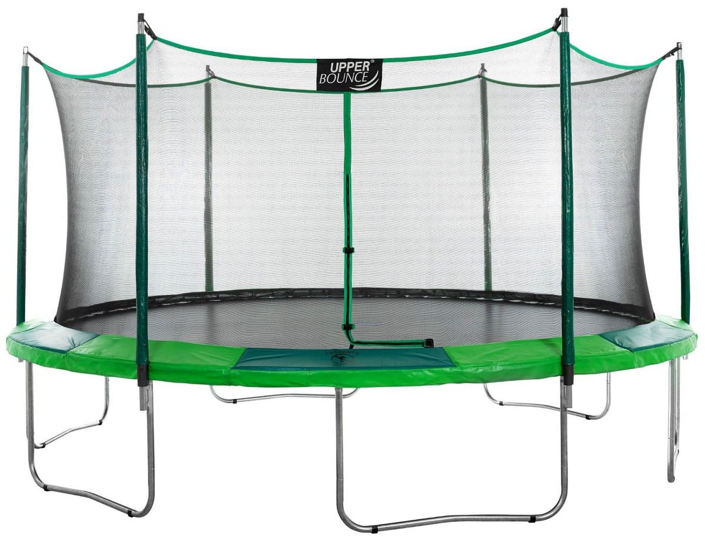 Machrus Upper Bounce 15 FT Round Trampoline Set with Safety Enclosure ...