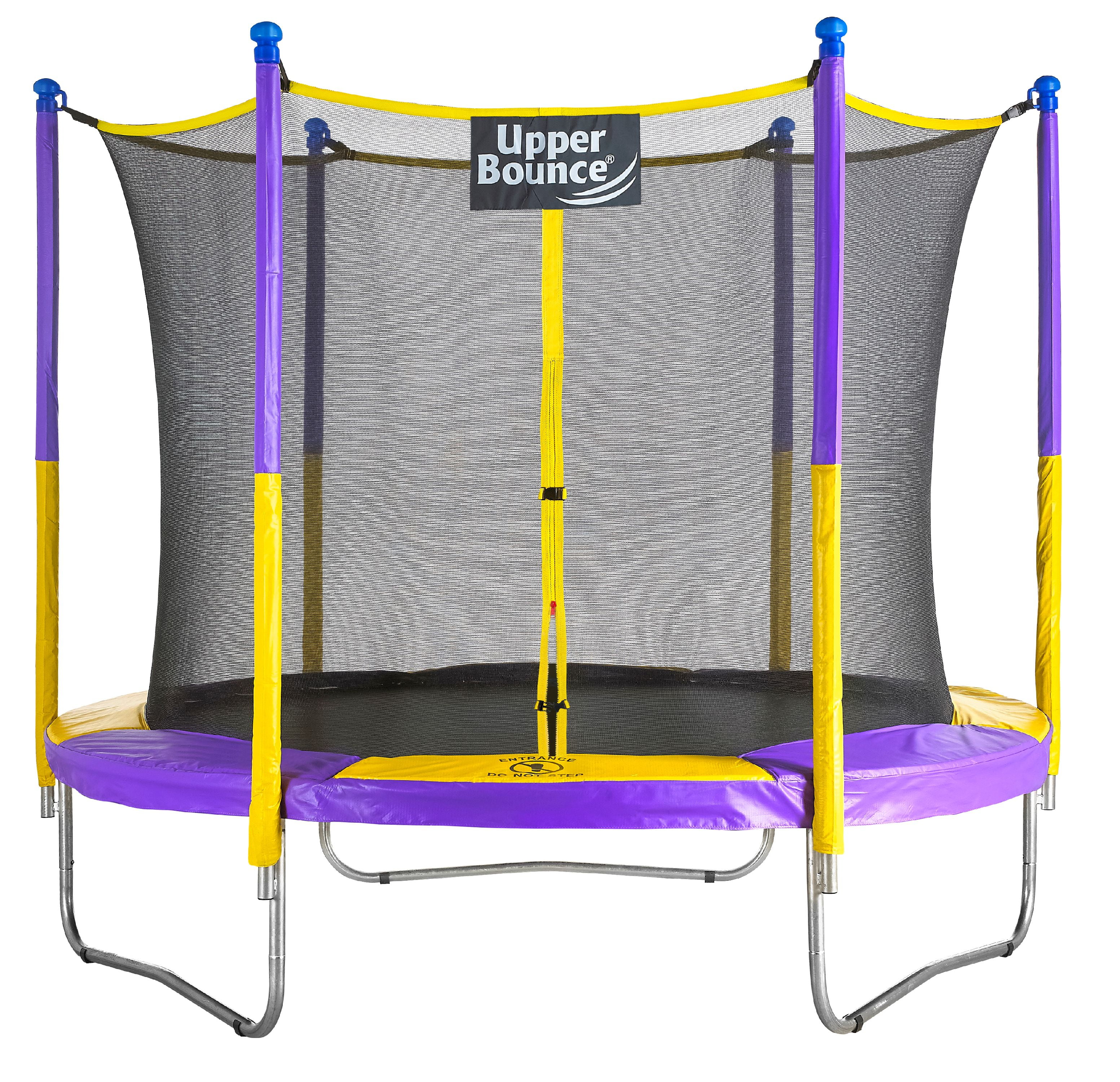 Machrus Upper Bounce 9 FT Round Trampoline Set with Safety Enclosure ...