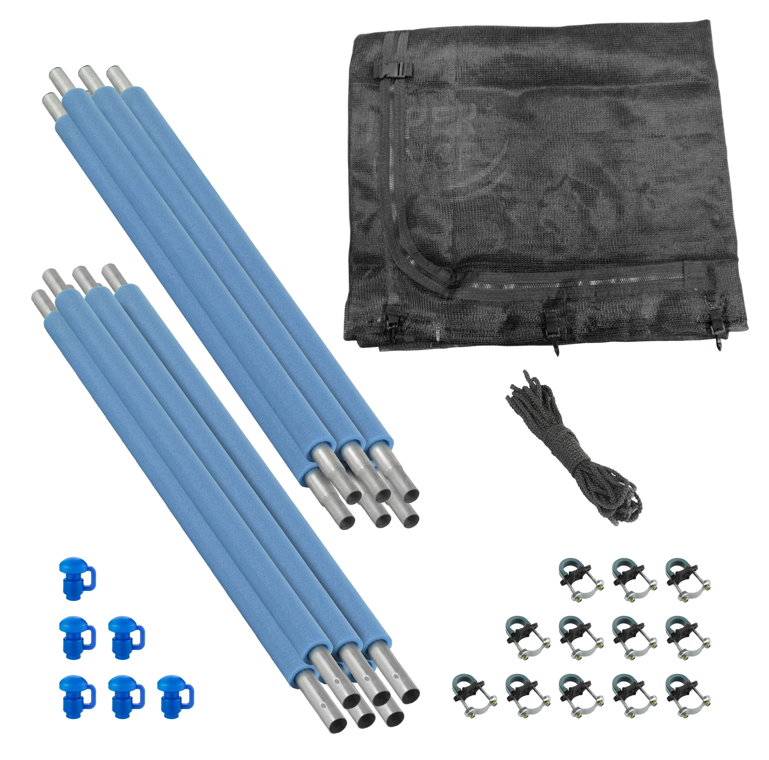 Machrus Upper Bounce Trampoline Safety Enclosure Set with Net ...