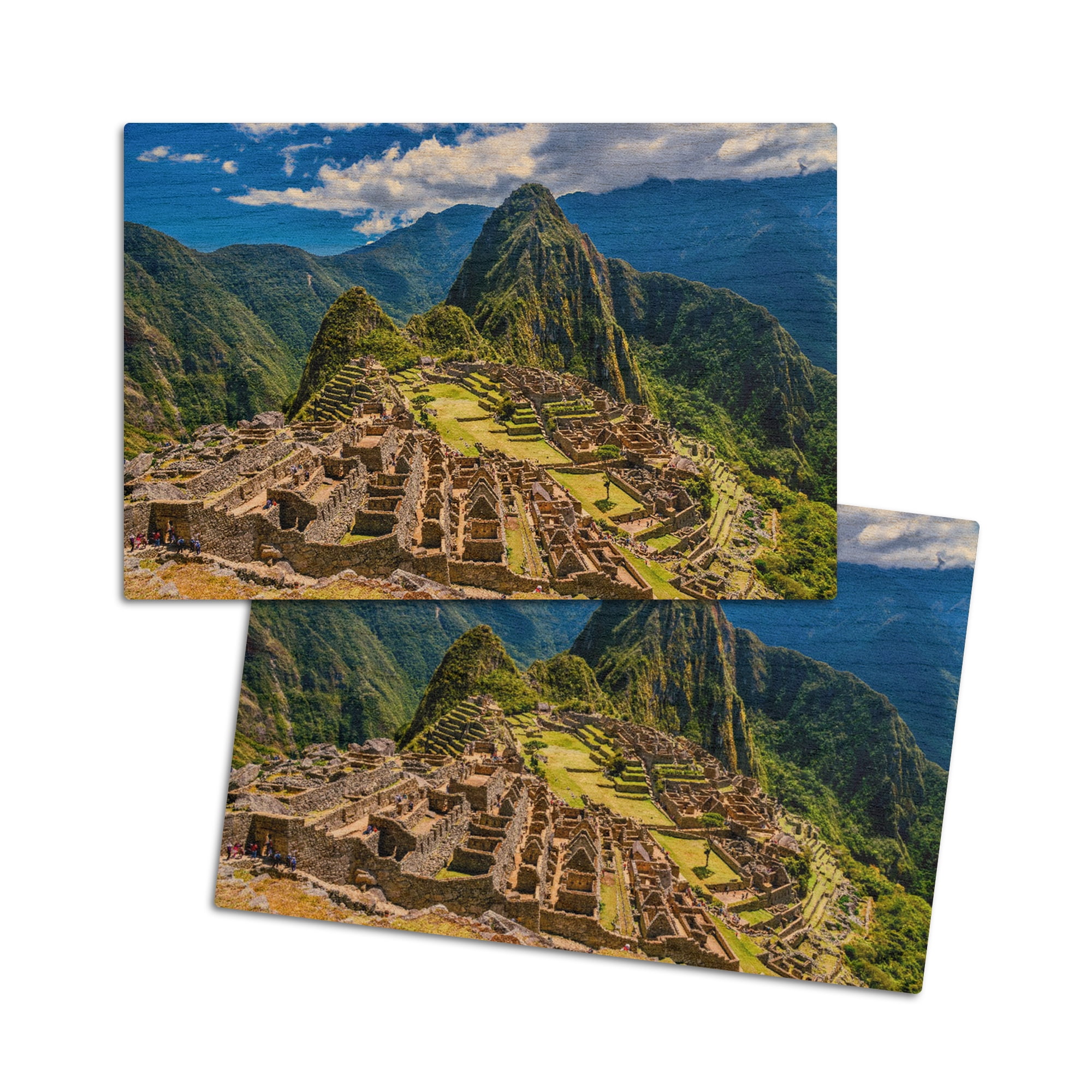 Machu Picch, Peru (4x6 Birch Wood Postcards, 2-Pack Stationary, Rustic Home Wall Decor ...