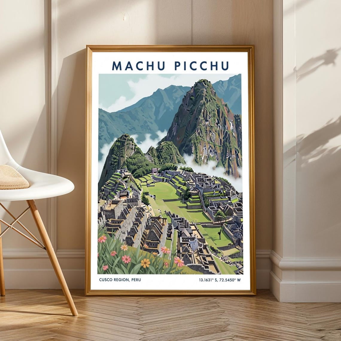 Machu Picchu Art Print: Peruvian Landscape Travel Poster, Unframed ...