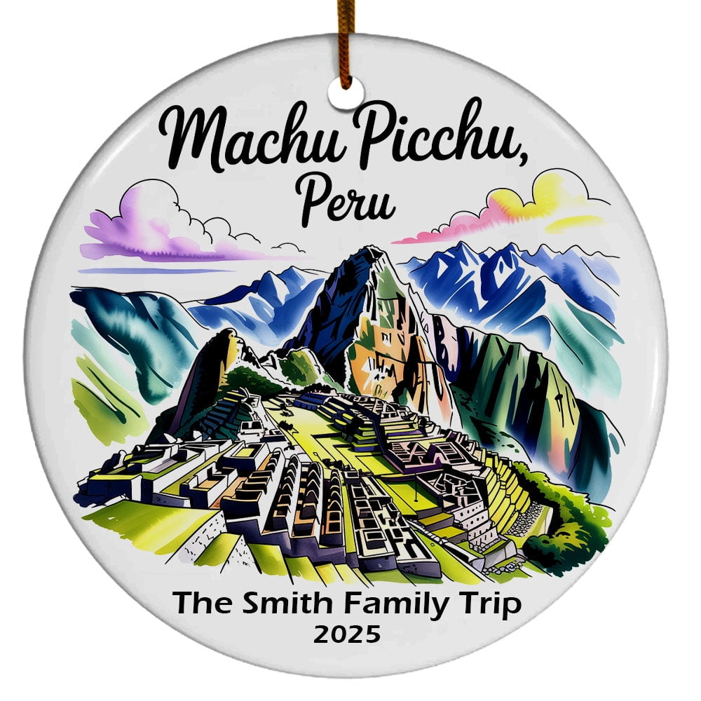Machu Picchu Peru Christmas Ornament, Collection of City Travel ...