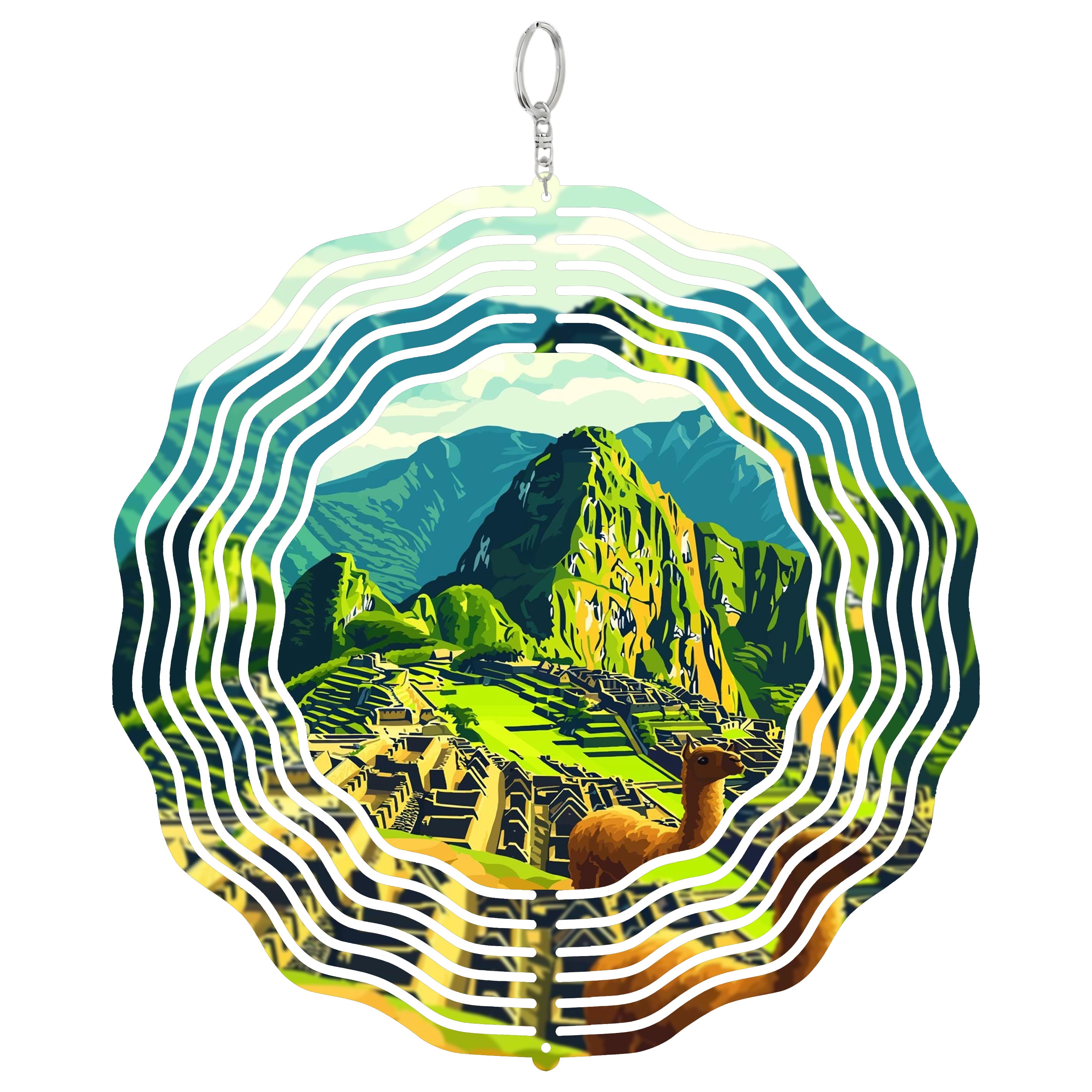 Machu Picchu Peru Citadel 3D Wind Spinner Kinetic Hanging Yard Art ...