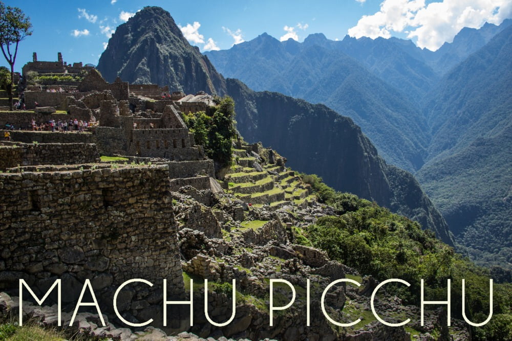 Machu Picchu, Peru, Inca Ruins of Machu Picchu (36x54 Giclee Gallery ...