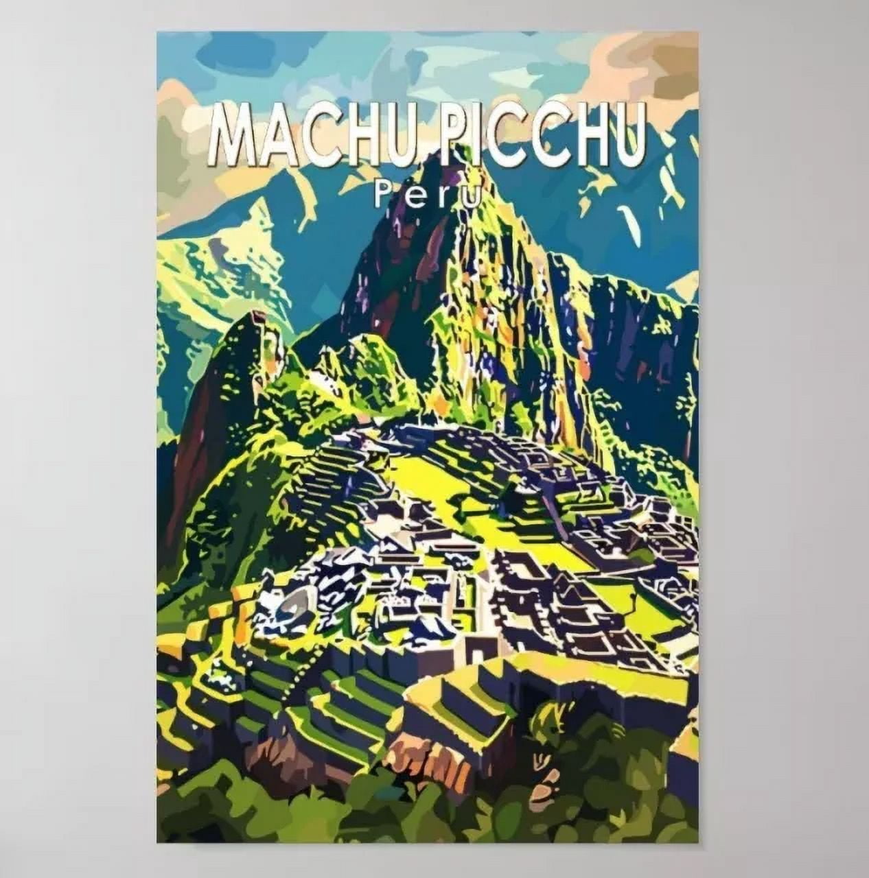 Machu Picchu Peru South America Travel Art Vintage Poster NO FRAMED ...