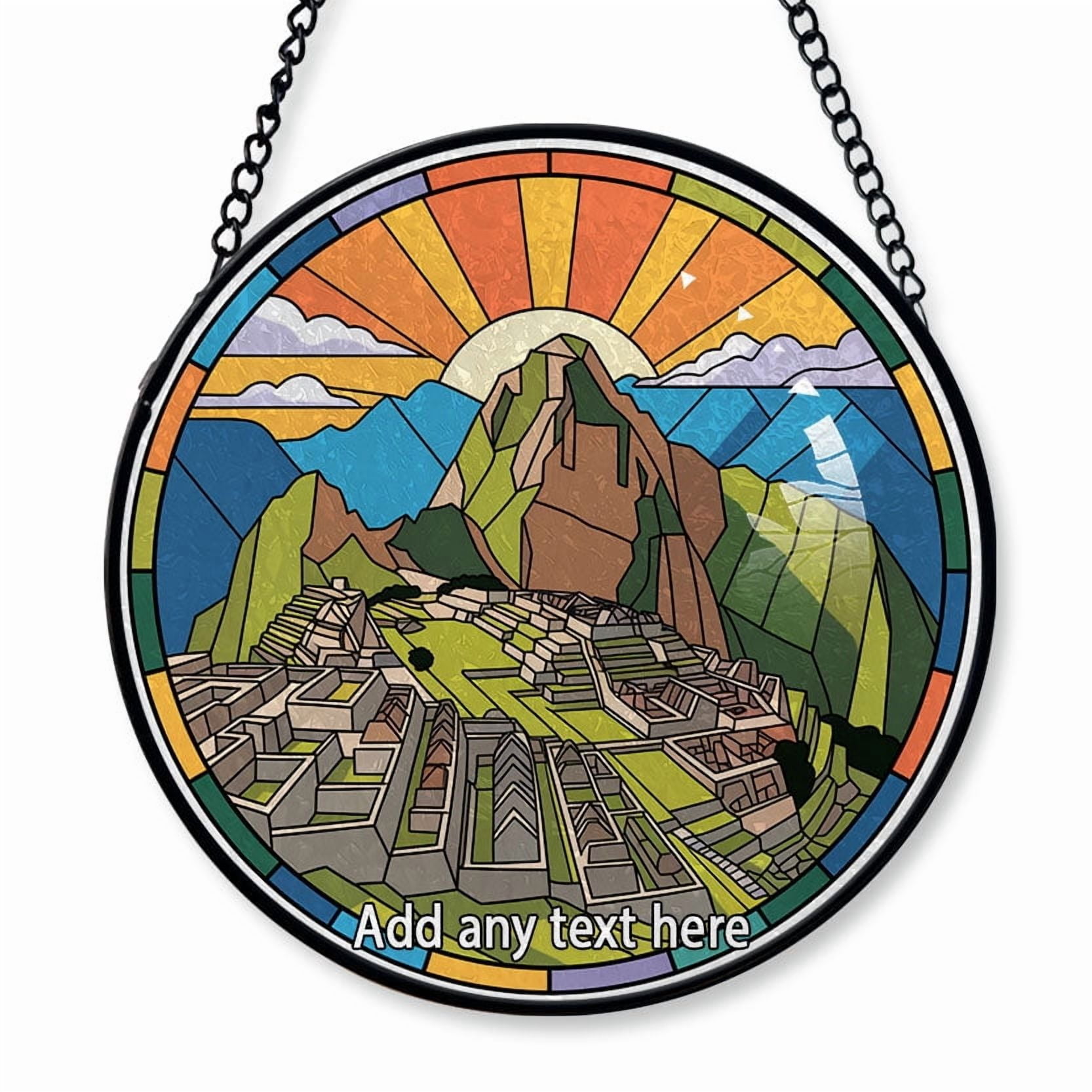 Machu Picchu Peru Stained Glass Suncatcher Window Hanging ...