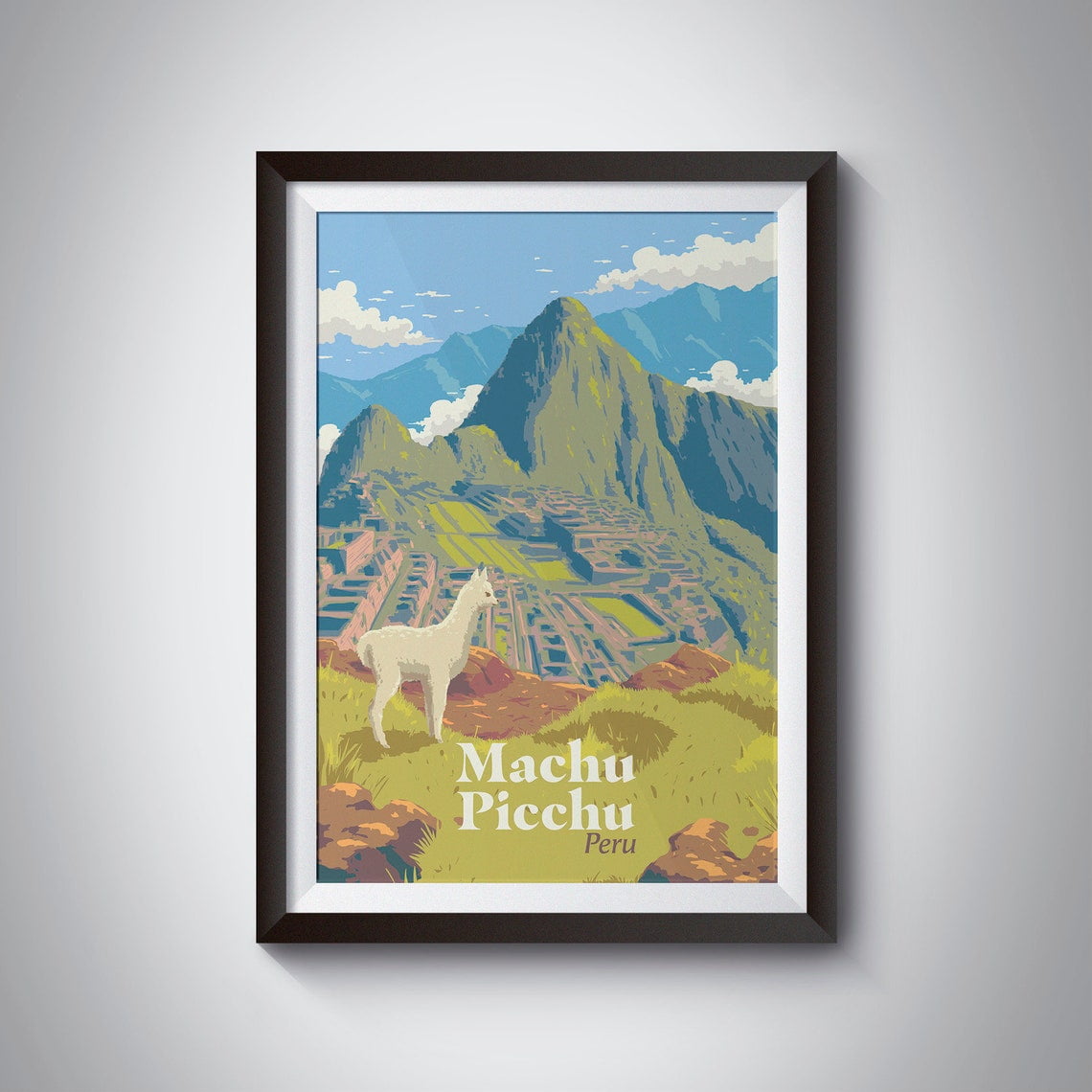 Machu Picchu Peru Travel Poster, National Park Print, Peruvian Art ...