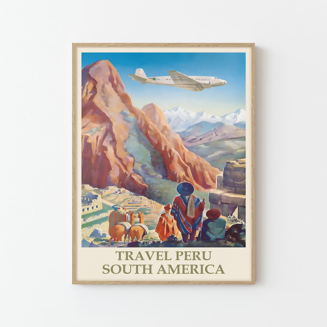 Machu Picchu Peru Vintage Travel Poster Art Print Home Decor Wall Art ...