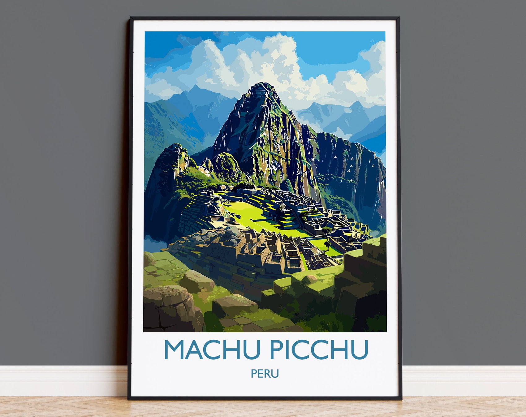 Machu Picchu Travel Print, Travel Poster of Machu Picchu, South America ...