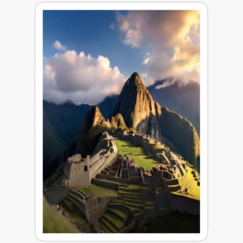 Machu Pichu Poster Sticker Phone Decal Water Bottle Stickers Car Decals ...