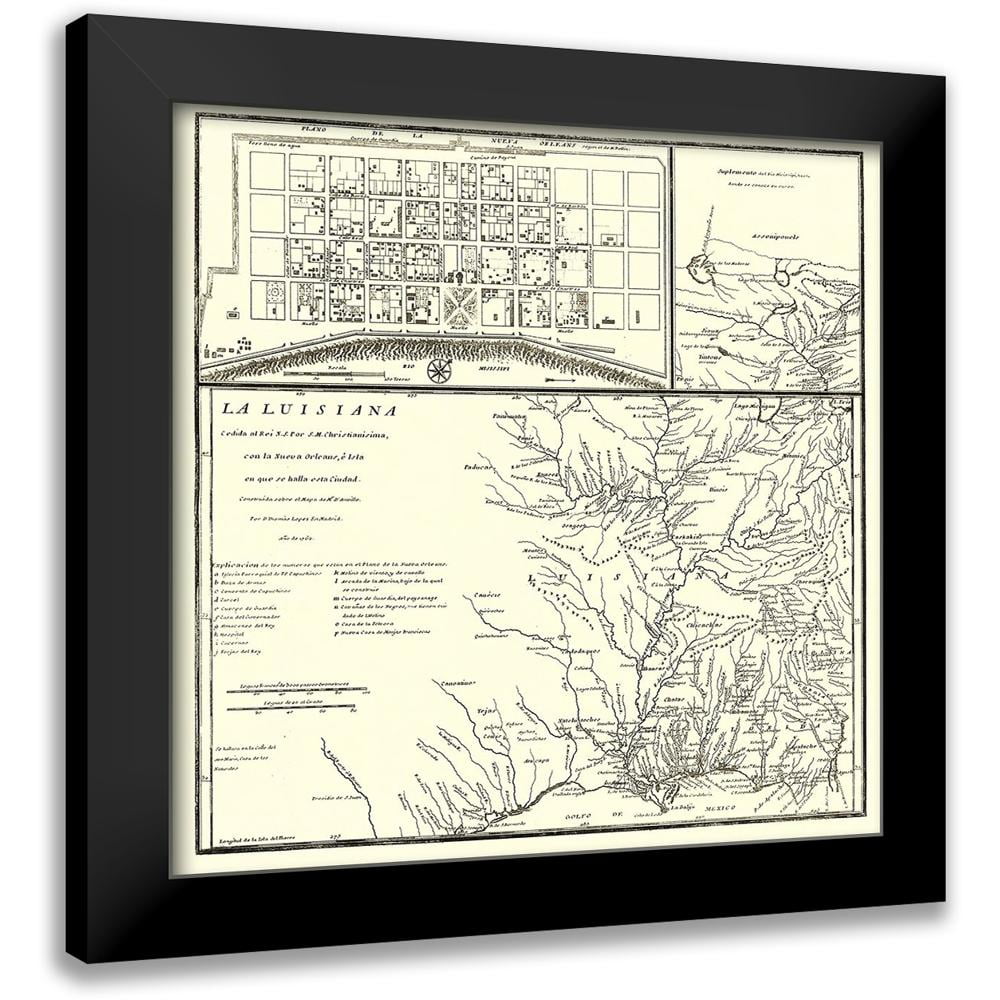 Machuca 15x15 Black Modern Framed Museum Art Print Titled - Mississippi ...