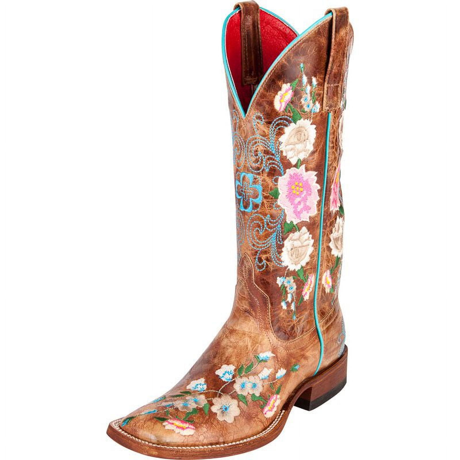 Macie Bean Women's Rose Garden Western Boot Broad Square Toe - M9012 6 ...