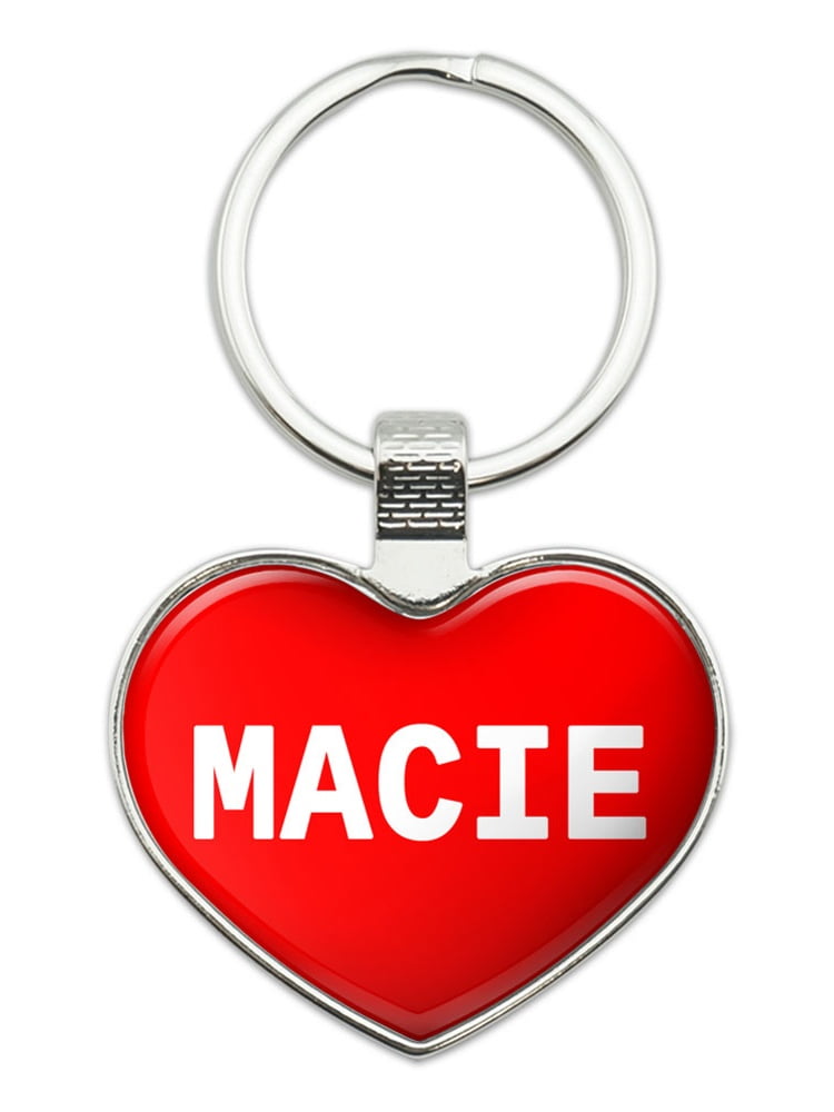 Macie I Love Name Heart Metal Key Chain - Walmart.com