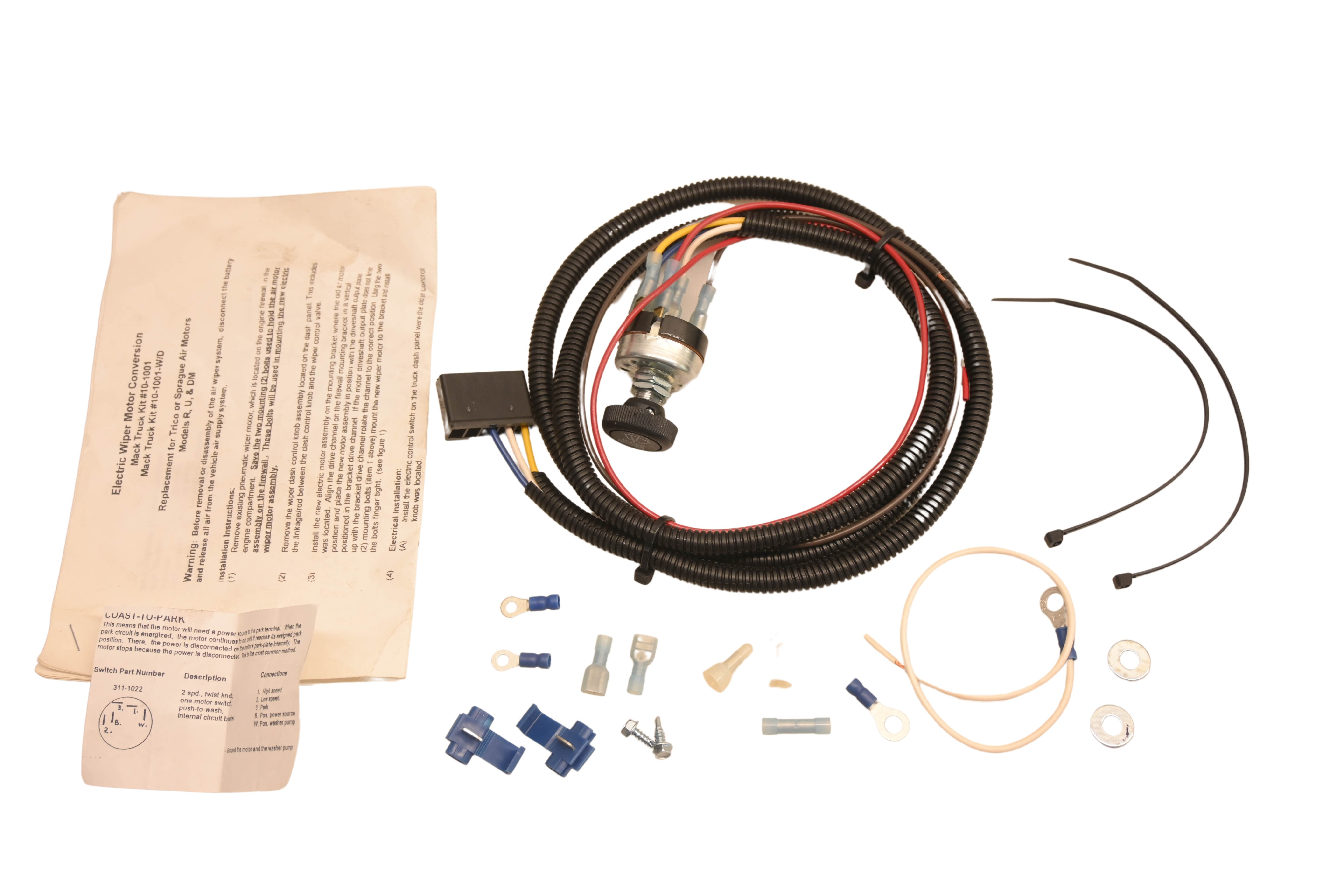 Mack 10-1001, 10-1001-W/D Electric Wiper Motor Conversion Kit NOS - Walmart Business Supplies